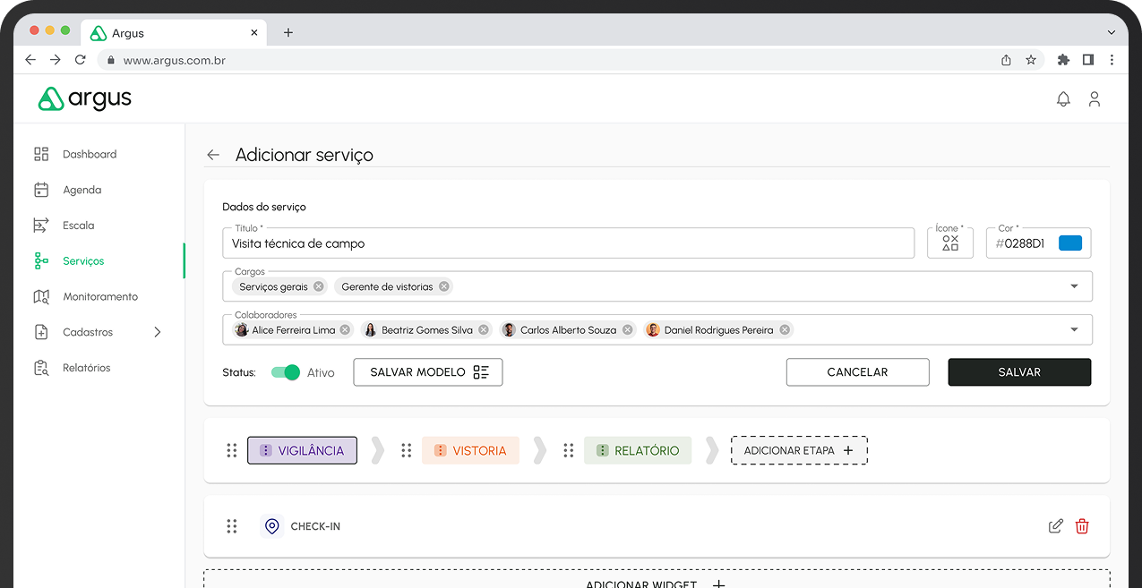 Argus - Gestão de Tarefas e Serviços